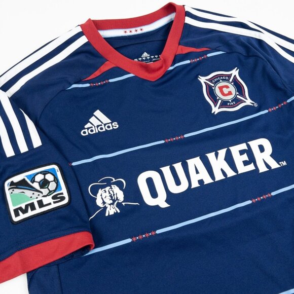 adidas | Shirts | Adidas Chicago Fire Fc Soccer Jersey Mens Small Blue ...